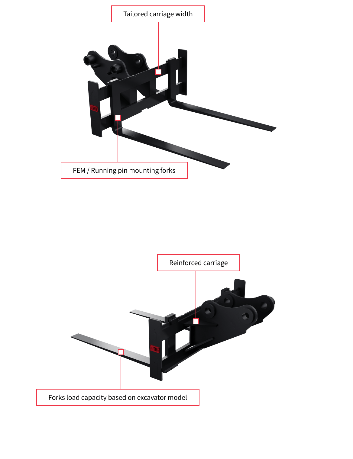 Excavator pallet forks | New Buckets Engineering